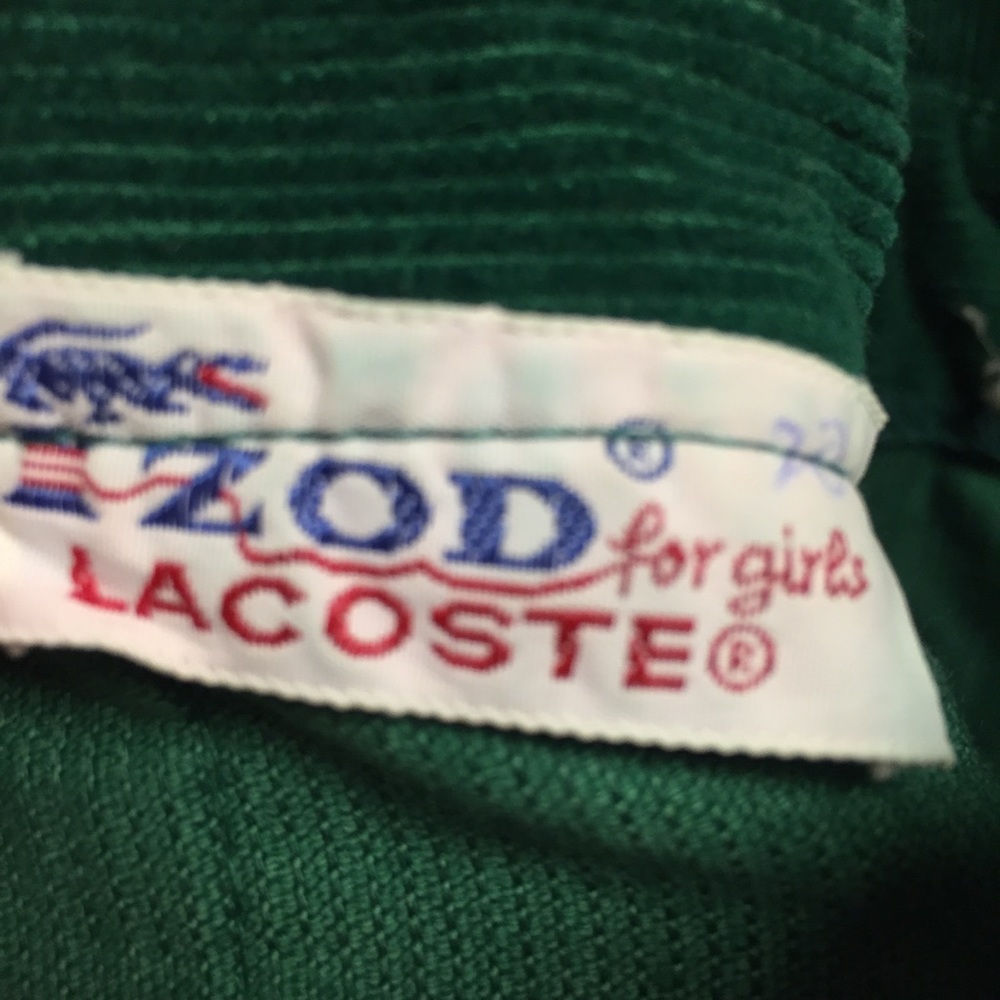 Vintage 70s Izod Lacoste Gator Logo Corduroy Dress - Gem
